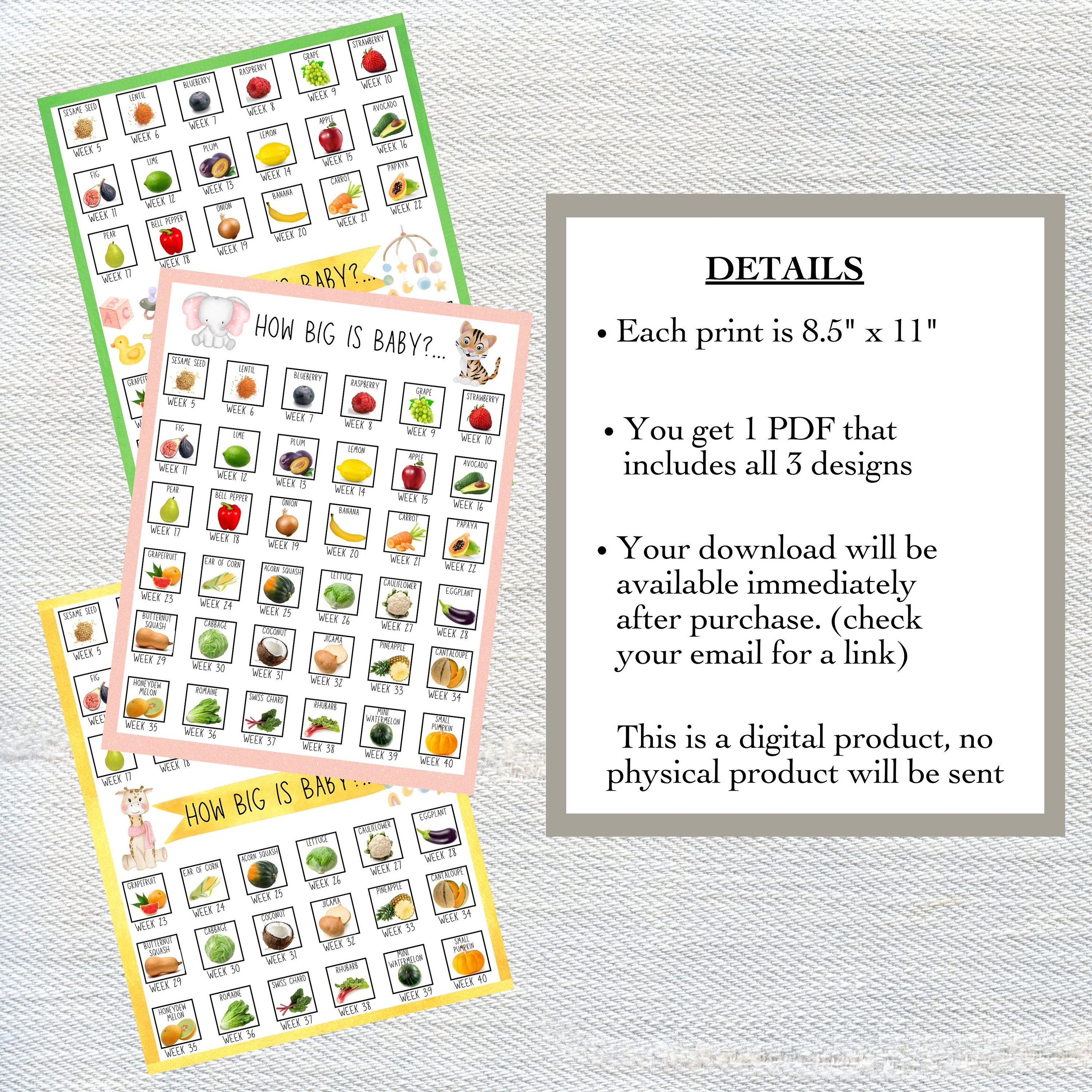 Bump to Baby Chart Fetal Growth Chart Baby Countdown Pregnancy ...