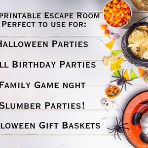 Printable Escape Room Halloween Party Game Printable Fall Birthday ...