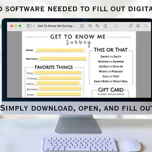 Get to Know You Activity Back to School Get to Know Me Printable All ...