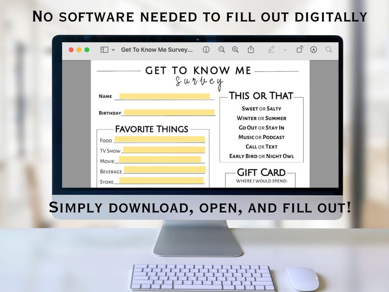 Get to Know You Activity Back to School Get to Know Me Printable All ...