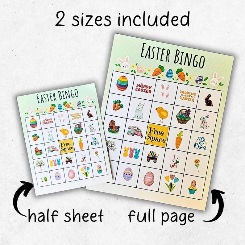 Kid Activity Easter Bingo Game for Kids Easter Basket Teen Easter Game ...