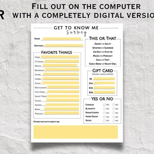 Get to Know You Activity Back to School Get to Know Me Printable All ...