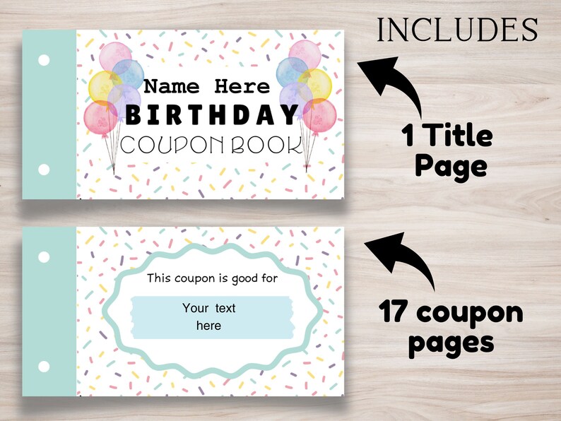 Printable Coupon Book Editable Birthday Coupon Book DIY Gift for Dad ...