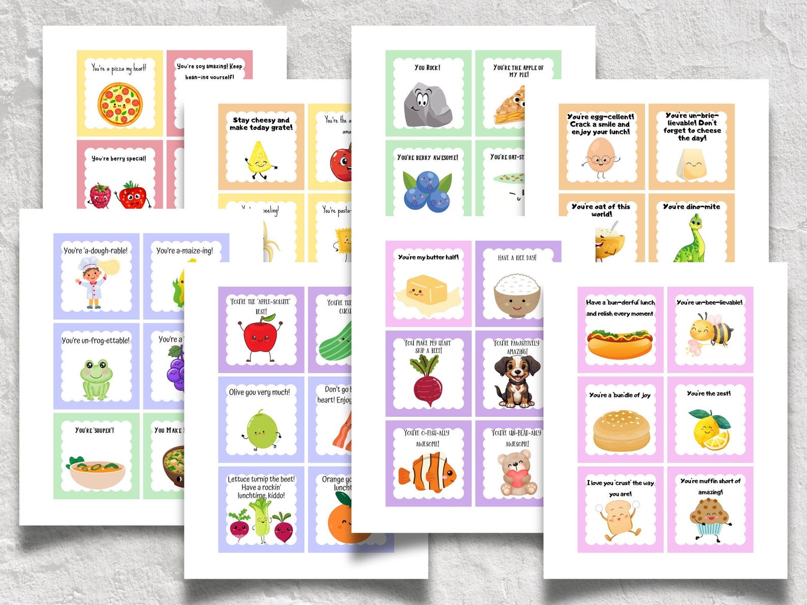 50 Lunch Box Notes School Lunch Note Card Lunch Box Love Note Card ...