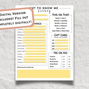 Get to Know You Activity Back to School Get to Know Me Printable All ...