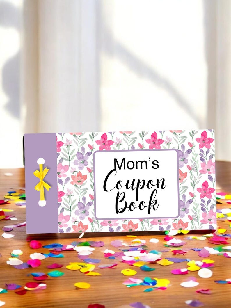 Personalized Coupon Book Mom Birthday Gift From Kid Sibling Gift Coupon ...