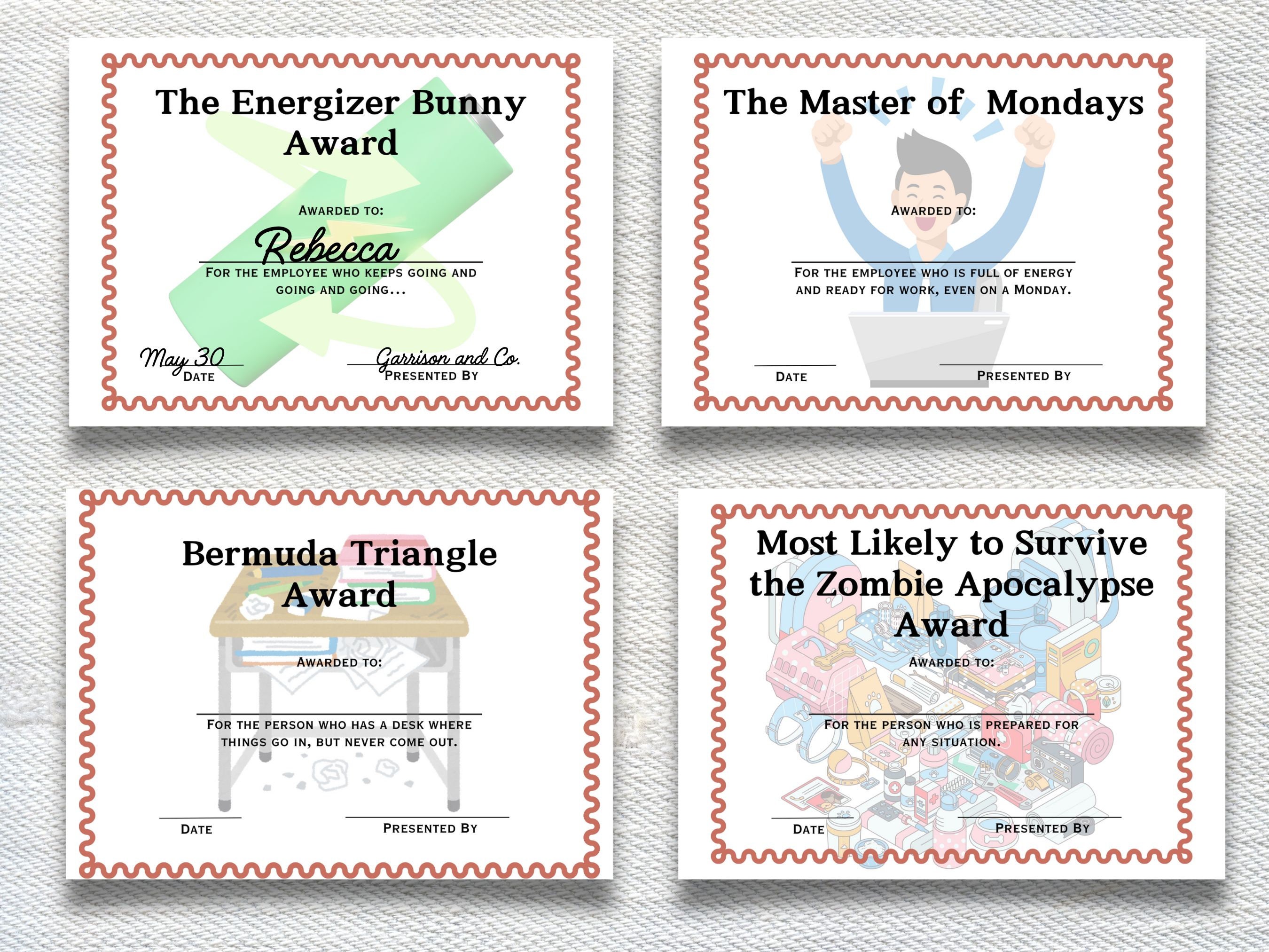 Employee Gift Bulk Certificates for Staff Appreciation Gifts Employee ...