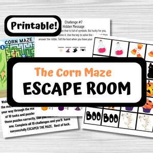 Printable Escape Room Halloween Party Game Printable Fall Birthday ...
