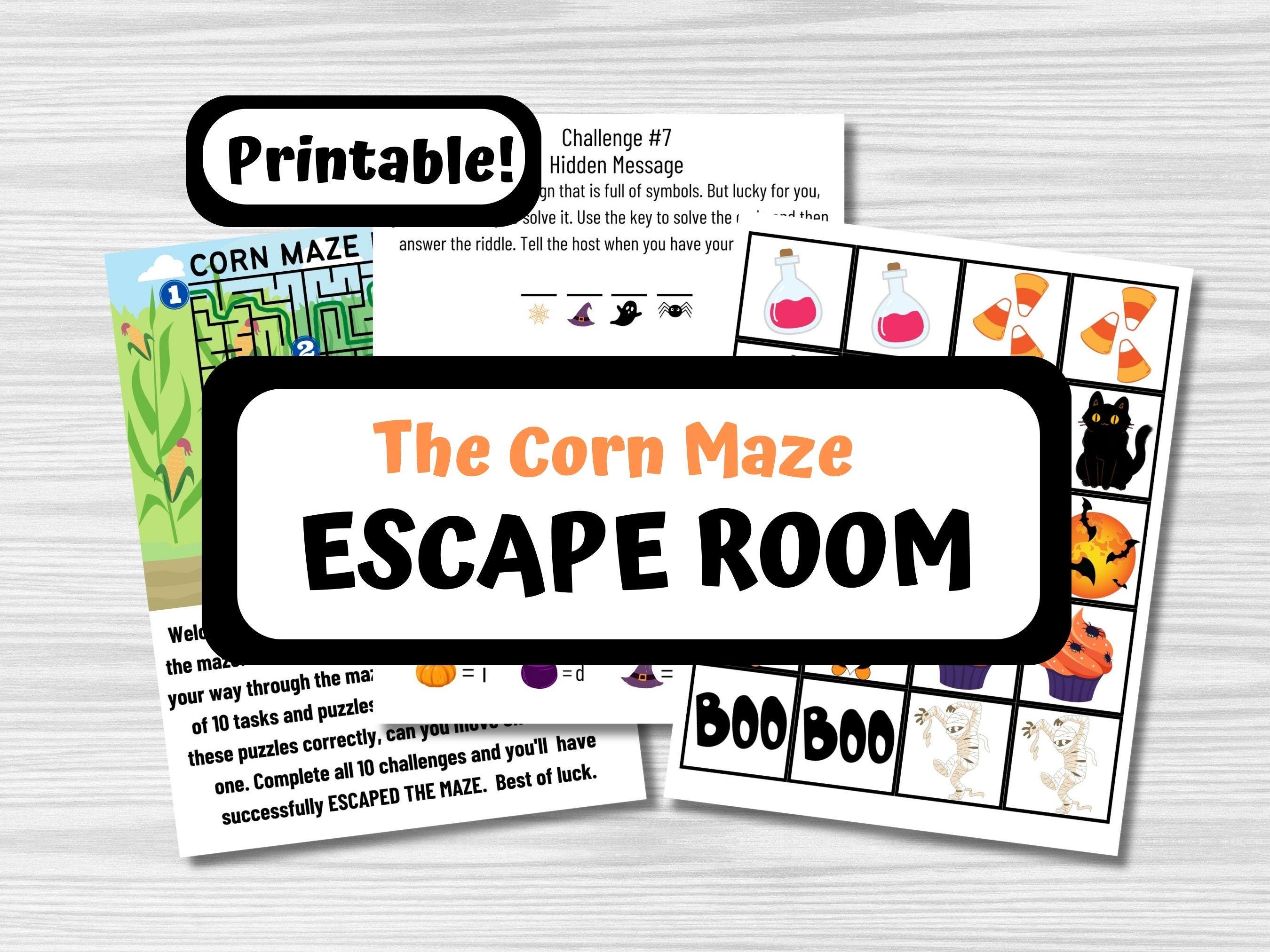 Printable Escape Room Halloween Party Game Printable Fall Birthday ...