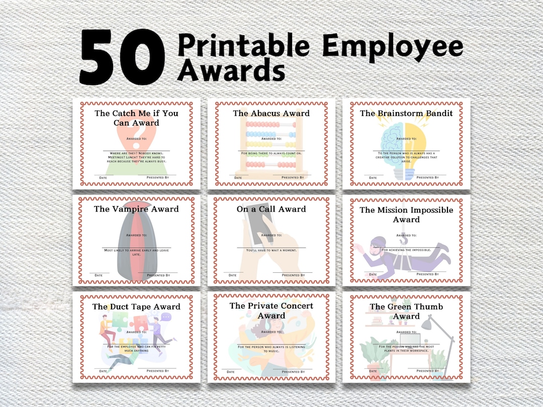 Employee Gift Bulk Certificates for Staff Appreciation Gifts Employee ...