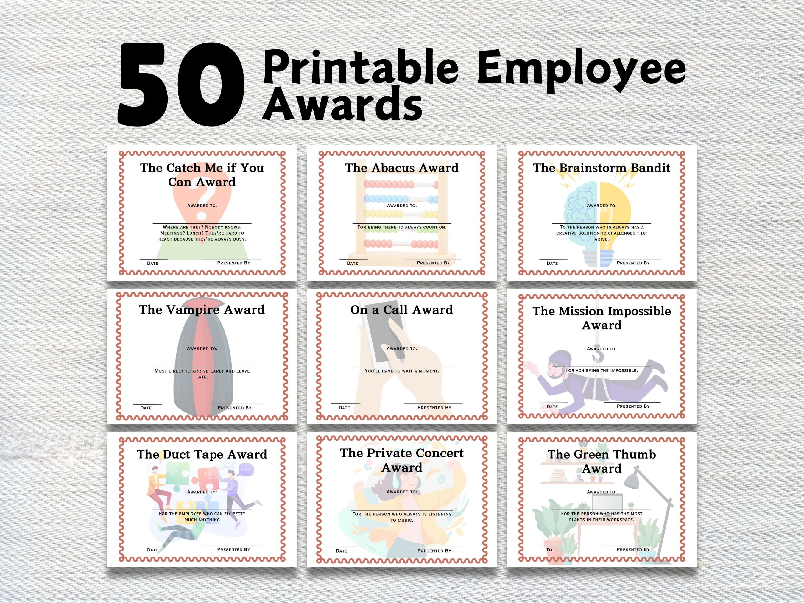 Employee Gift Bulk Certificates for Staff Appreciation Gifts Employee ...