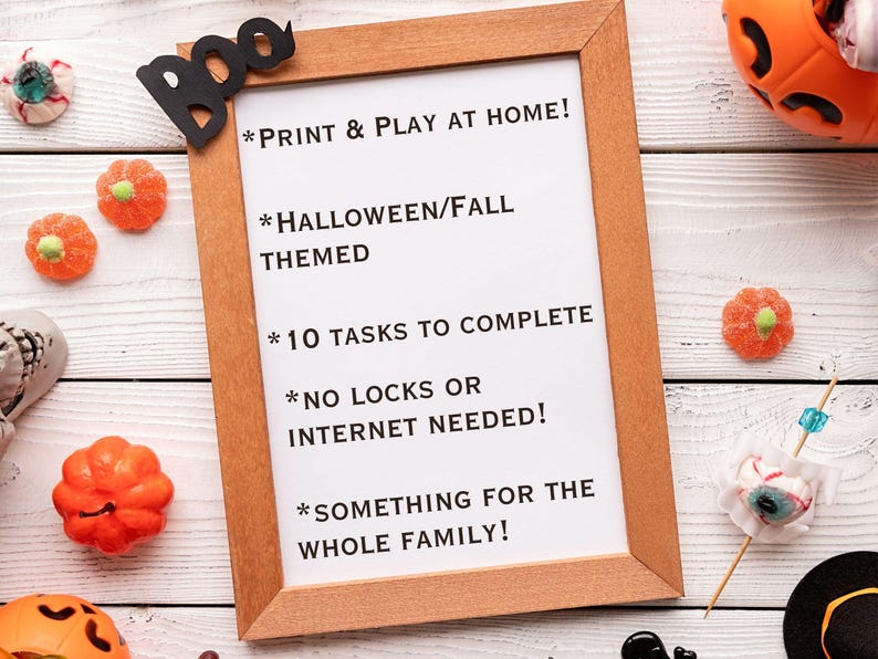 Printable Escape Room Halloween Party Game Printable Fall Birthday ...