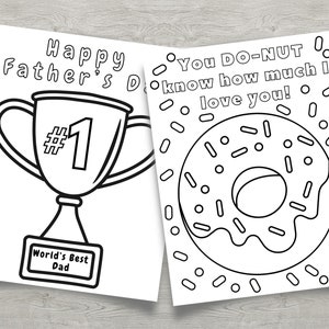 Personalized Coloring Gift to Dad Father Day Card Coloring Page Toddler ...