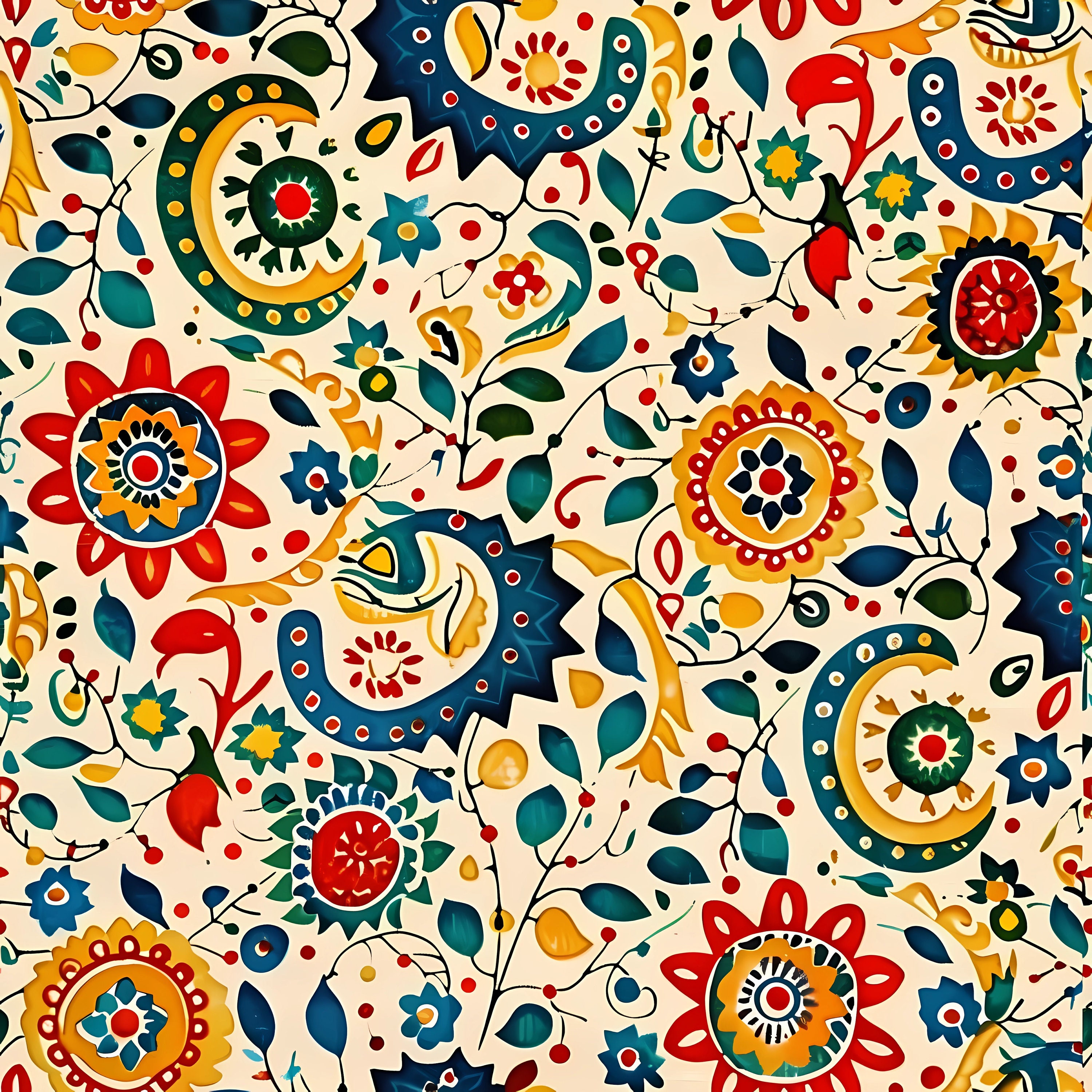 Printable Indian Inspired Floral Designs VOL. 1 | Digital Prints | 8 ...