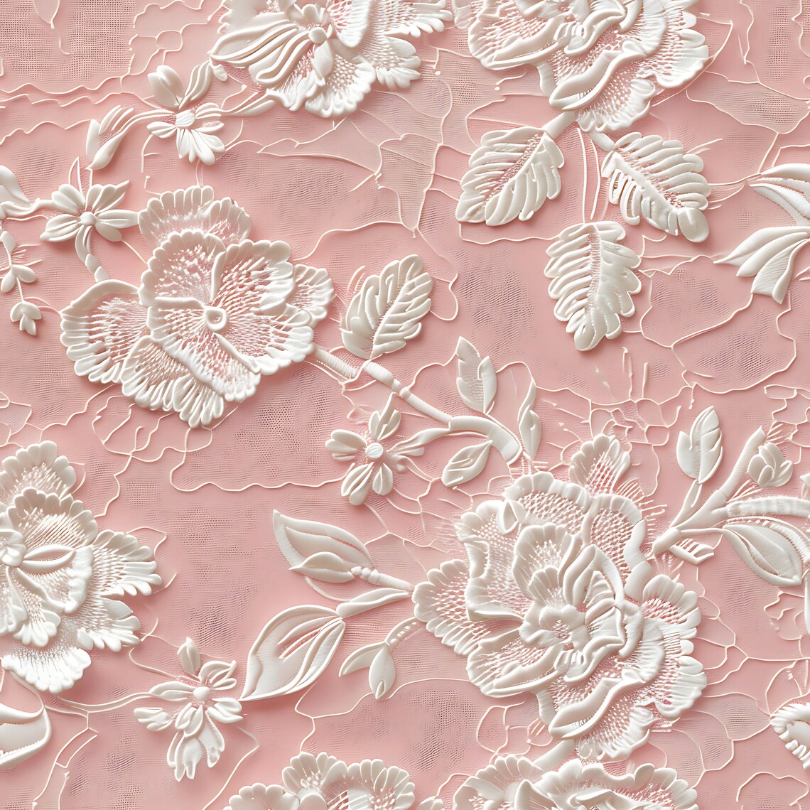 Printable Baby Pink Lace Design Digital Paper 8 Seamless Floral ...