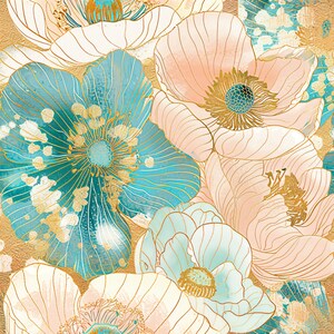 Printable Japanese Blossom VOL 2 | Digital Paper | 8 Seamless Japanese ...