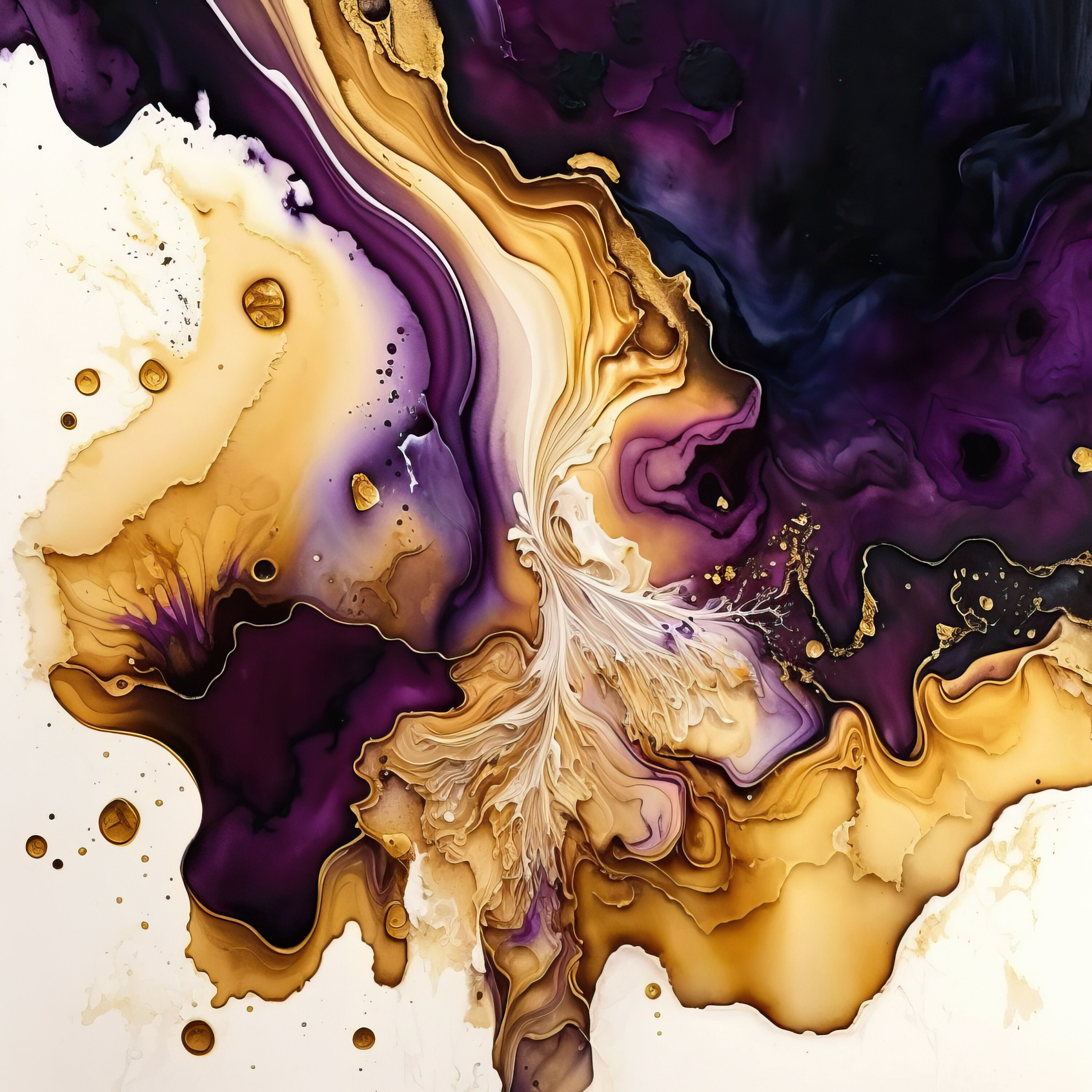 Printable Purple Gold Abstract Digital Paper 8 Seamless Patterns ...