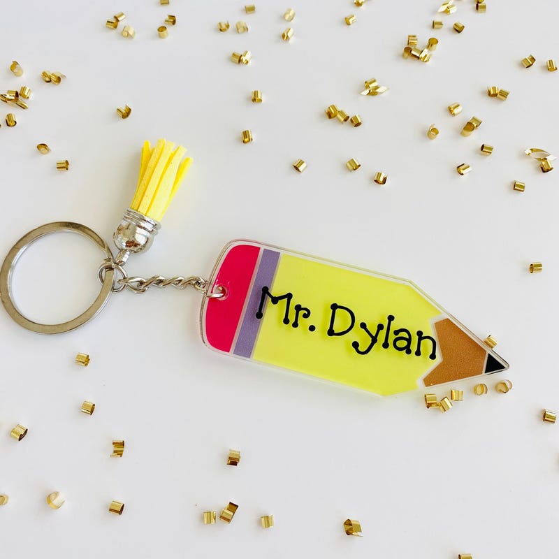 Teacher Keychain - Etsy