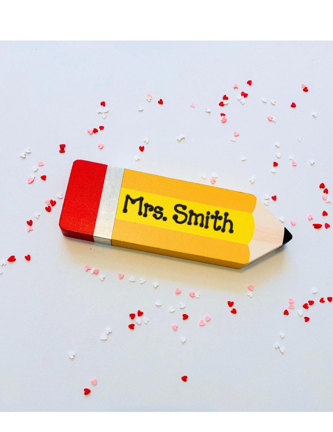 Personalized Teacher Wooden Name Plate: Pencil Theme Classroom Decor - Etsy