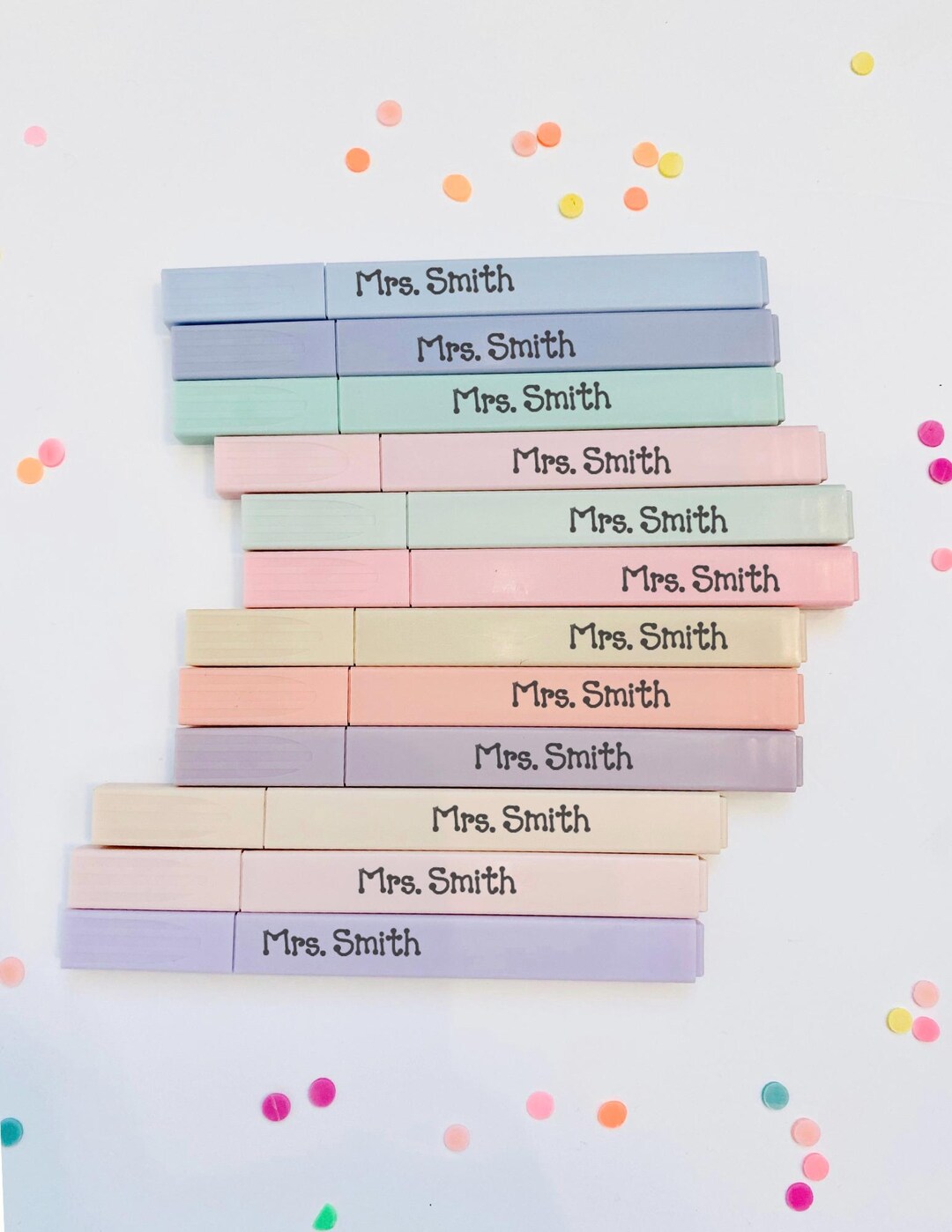 Custom Highlighter Set of 12 | Ombre Muted Highlighters | Teacher End ...