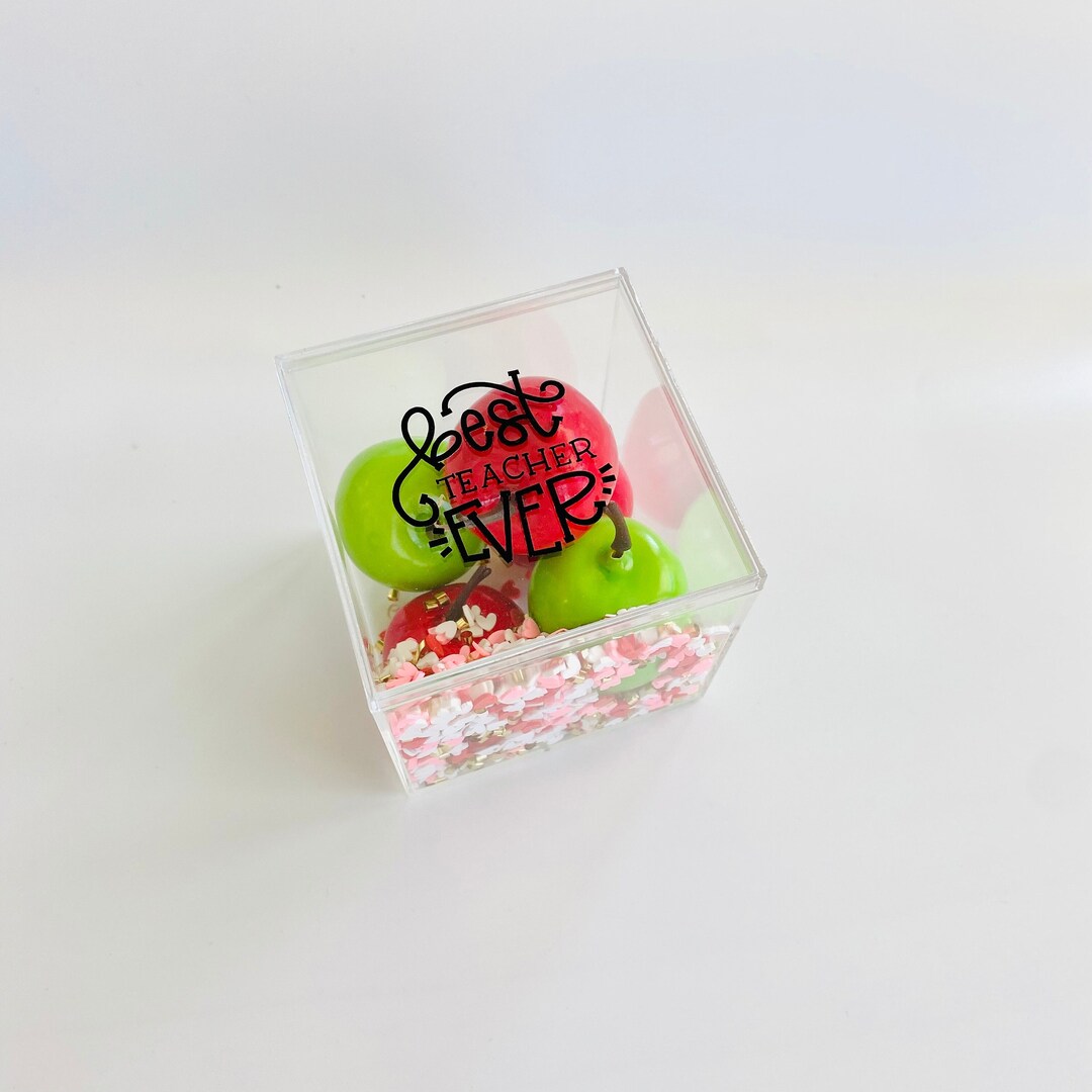 Custom "apples" Teacher Desk Cube | Teacher Appreciation | Back to ...