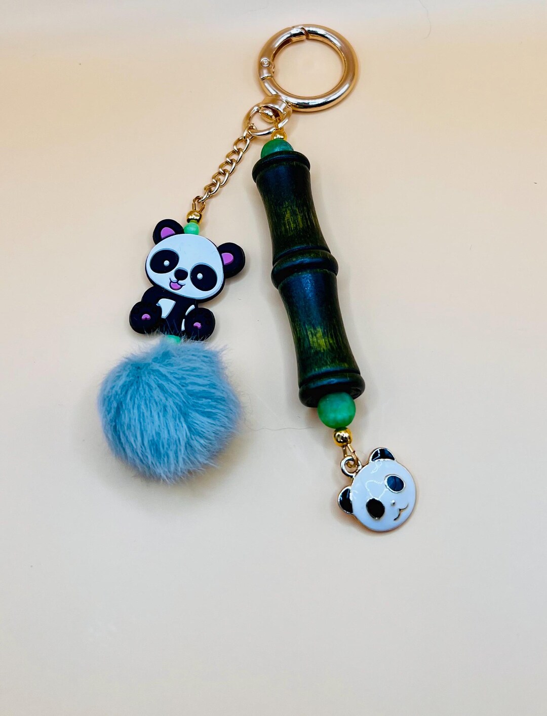 Squishy and Soft Panda Bear Bag Charm/keychain, Handmade Kawaii ...