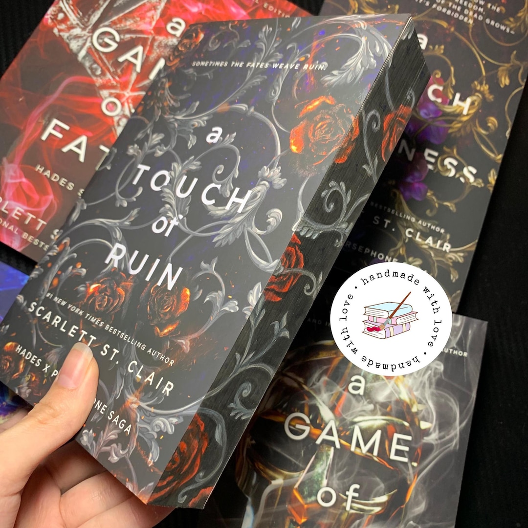 Hand Painted Book Edge Copy of A Touch of Ruin. Exclusive Booklover ...