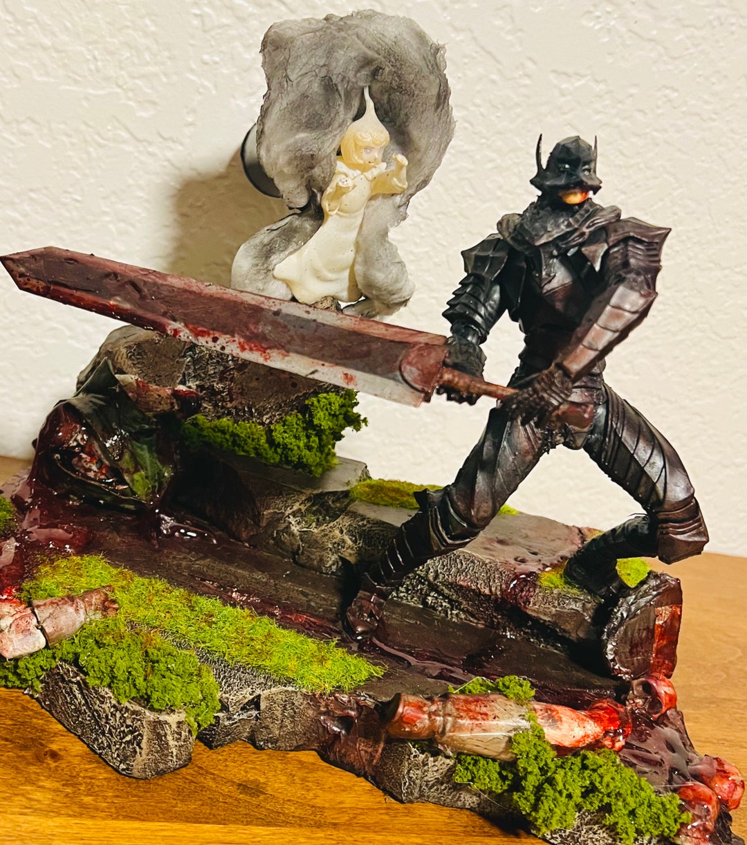 Gifts for Him Anime Figurine Custom Berserk Guts Figure Diorama ...
