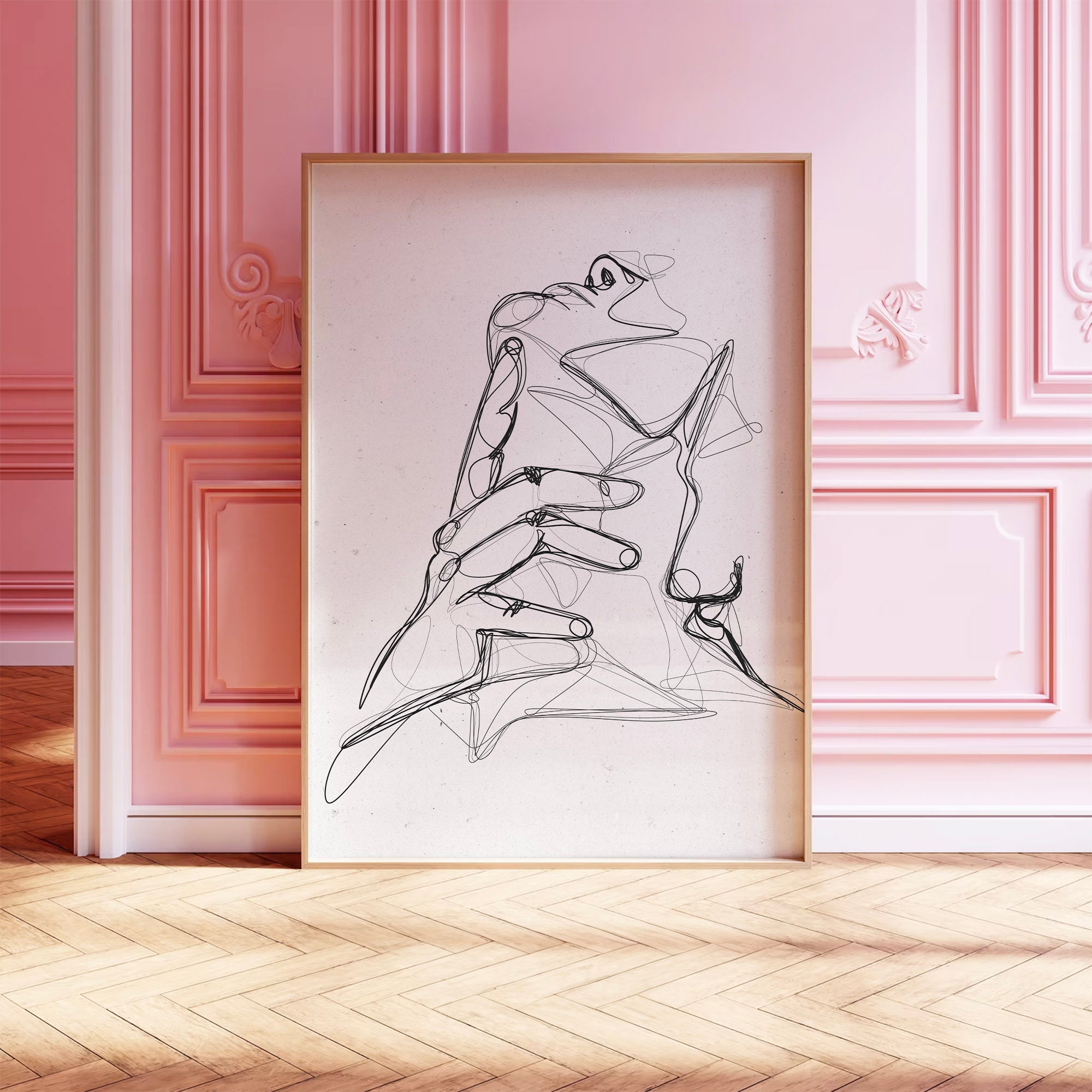 Minimalist LGBTQ Gay Couple Poster - Queer Love Illustration, Intimate ...