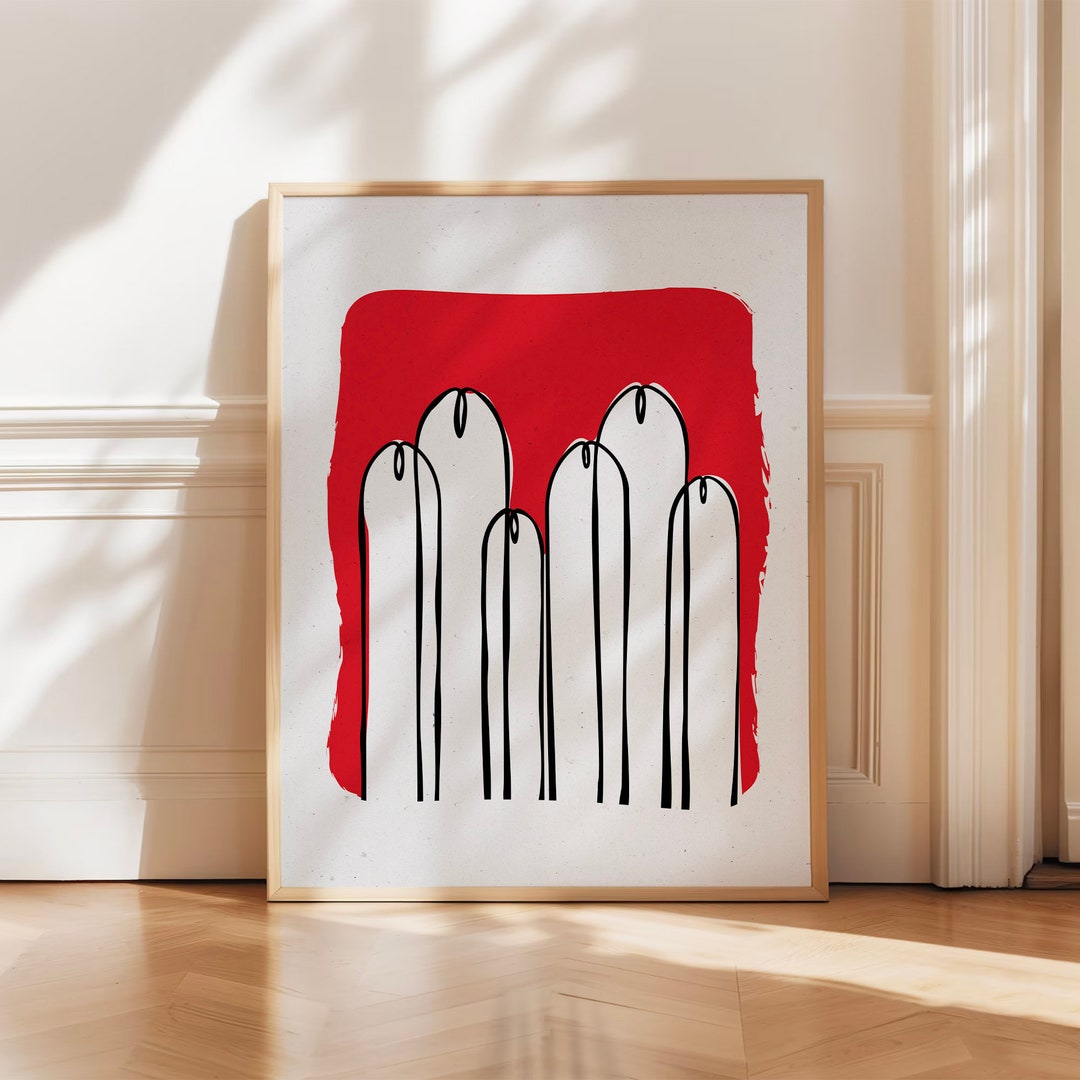 Erotic Penis Line Art Poster Modern Minimalist Artwork For A Sensual