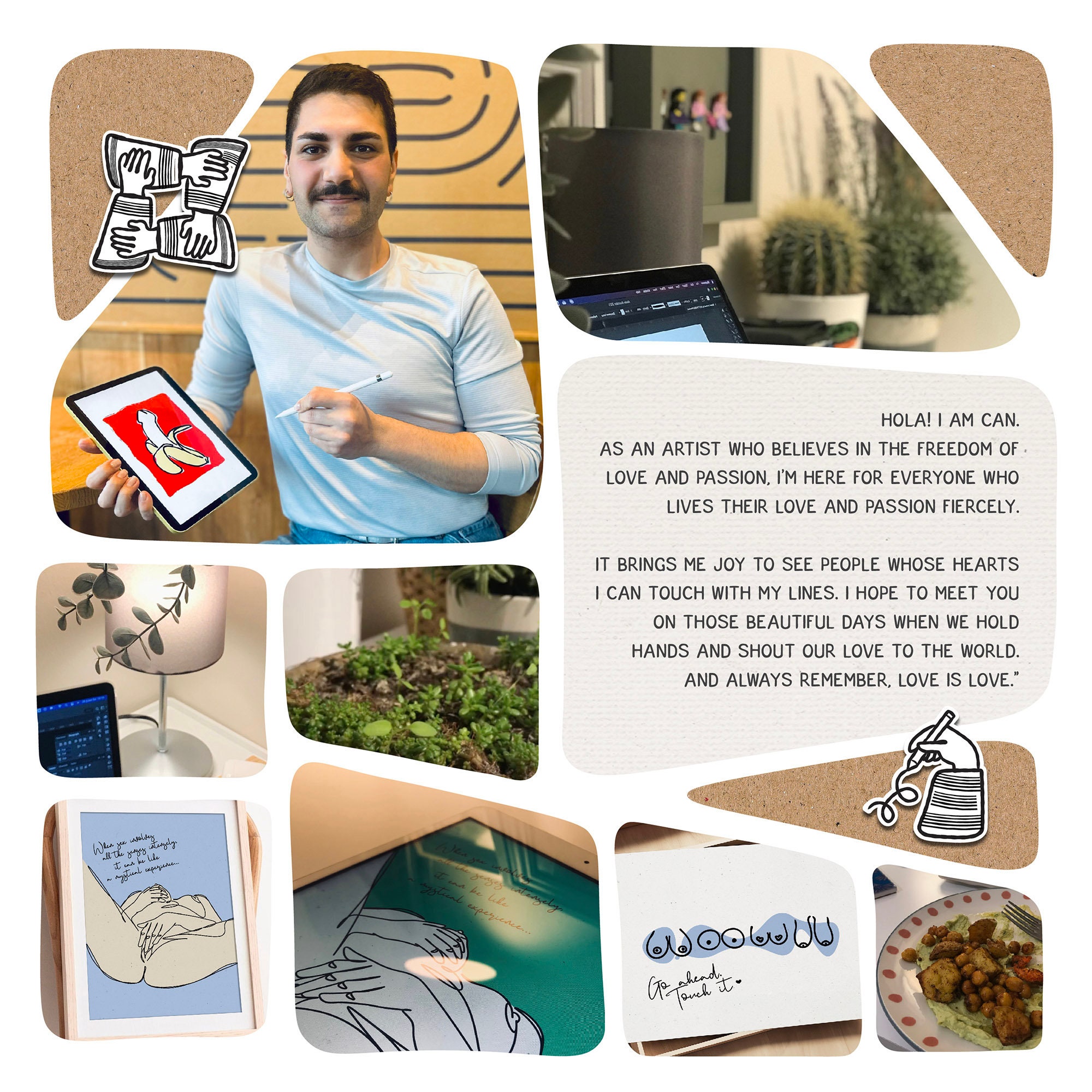 Minimalist LGBTQ Gay Couple Poster Queer Love Illustration, Intimate ...