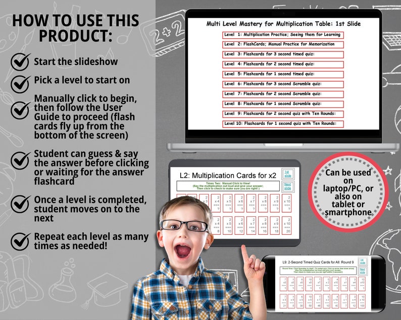 Multiplication Times Table Flashcards, Bundle, Math Practice ...