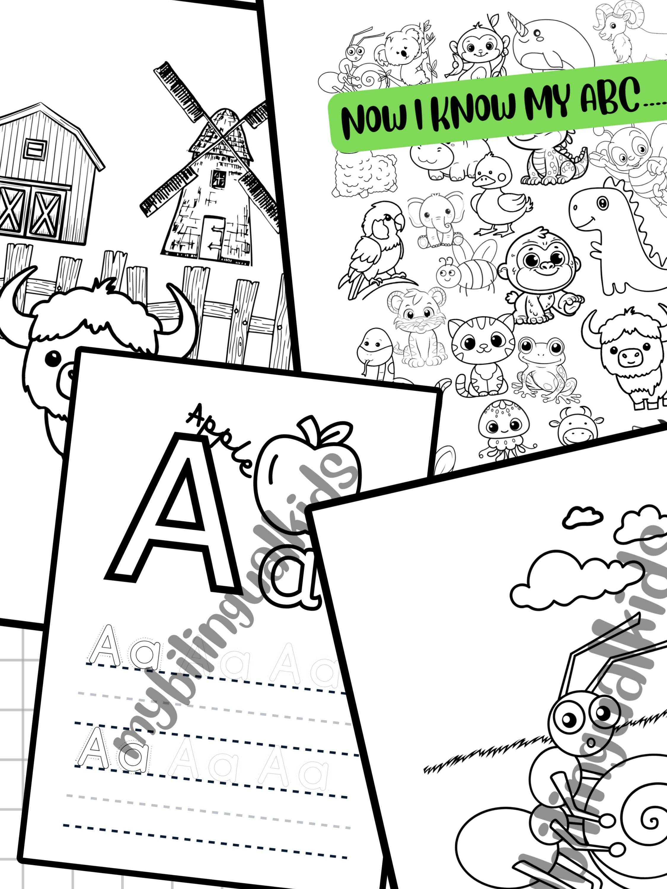 Digital ABC Colouring Book (animals Ed) - Etsy