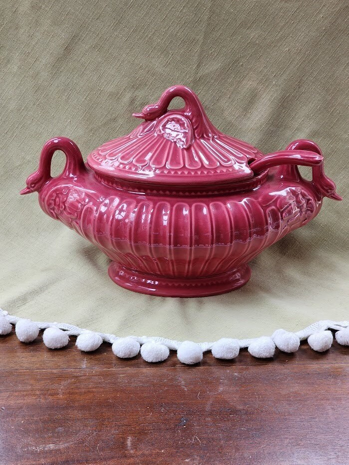 Vintage Porta Portugal Swan Tureen Lidded Soup Serving Bowl With ...