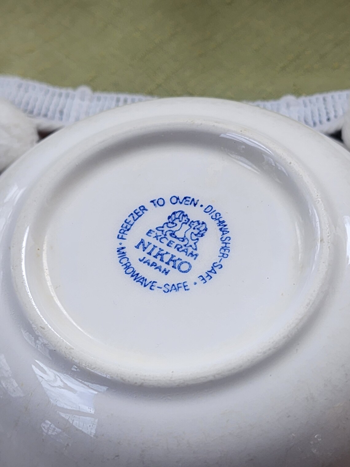 Vintage Japanese Nikko Blue Yellow Rooster Bowl Floral Country Chic ...