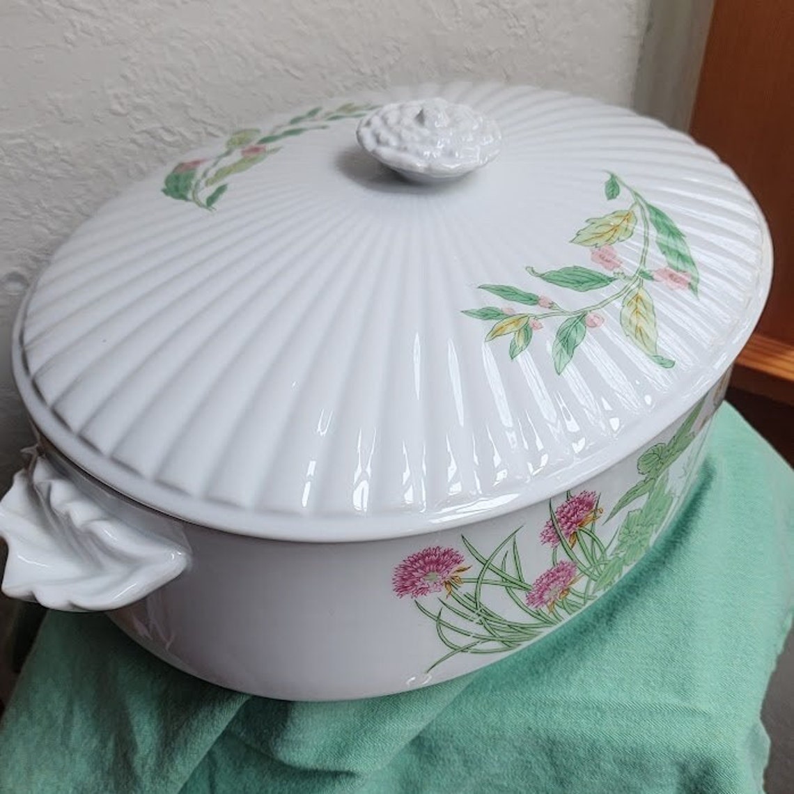 Vintage Shafford Japanese Porcelain Casserole Dish With Lid: Spring ...
