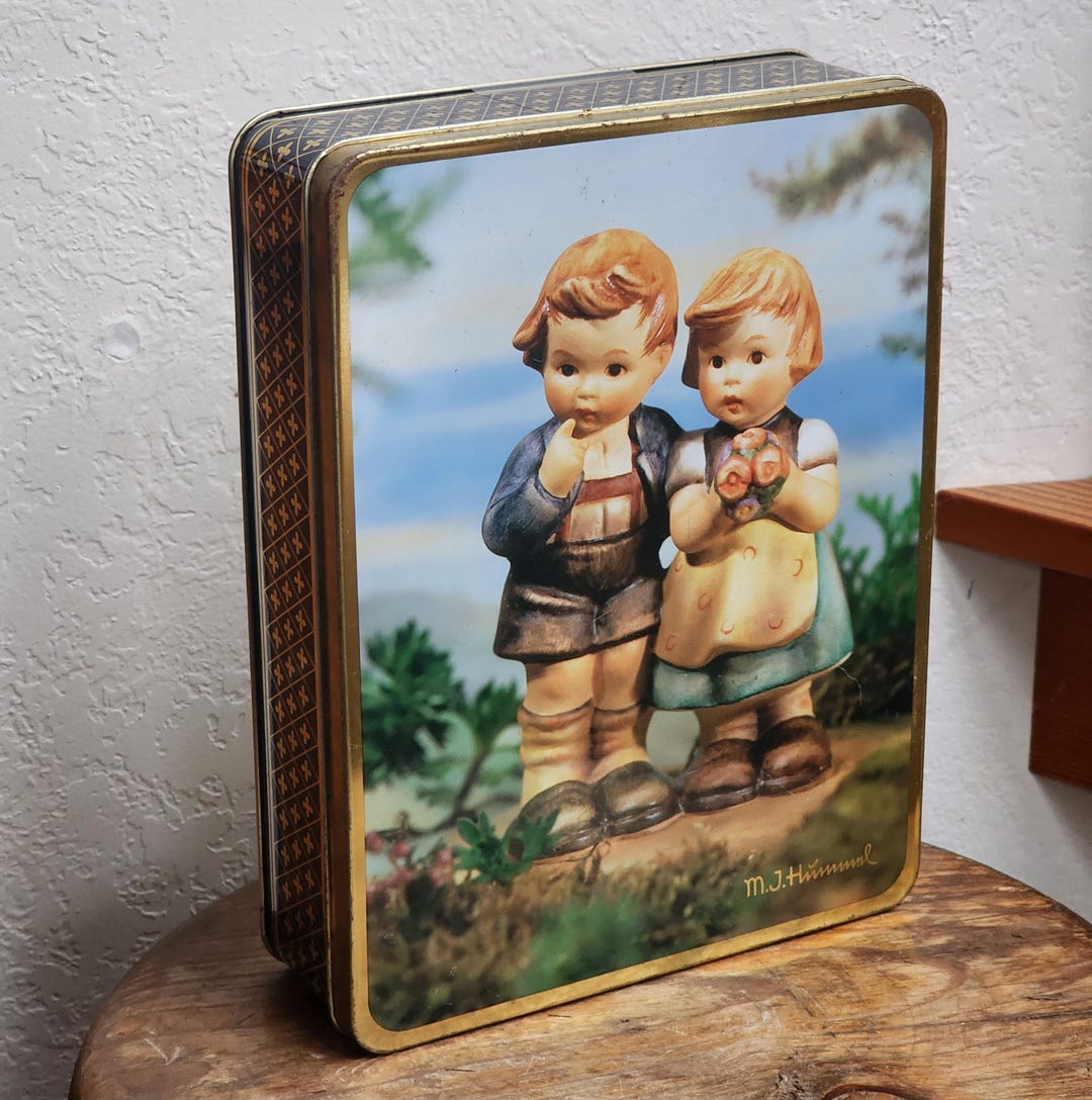 Vintage 1993 M.J. Hummel Tin Stationary Box, in England, Rectangle ...