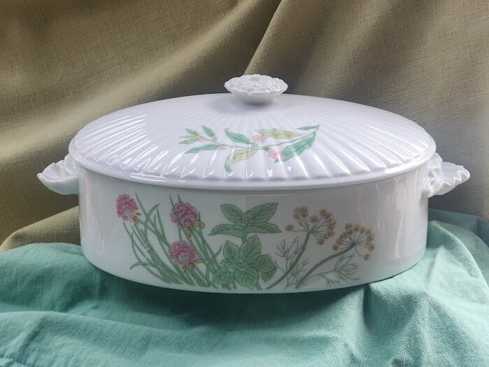 Vintage Shafford Japanese Porcelain Casserole Dish With Lid: Spring ...