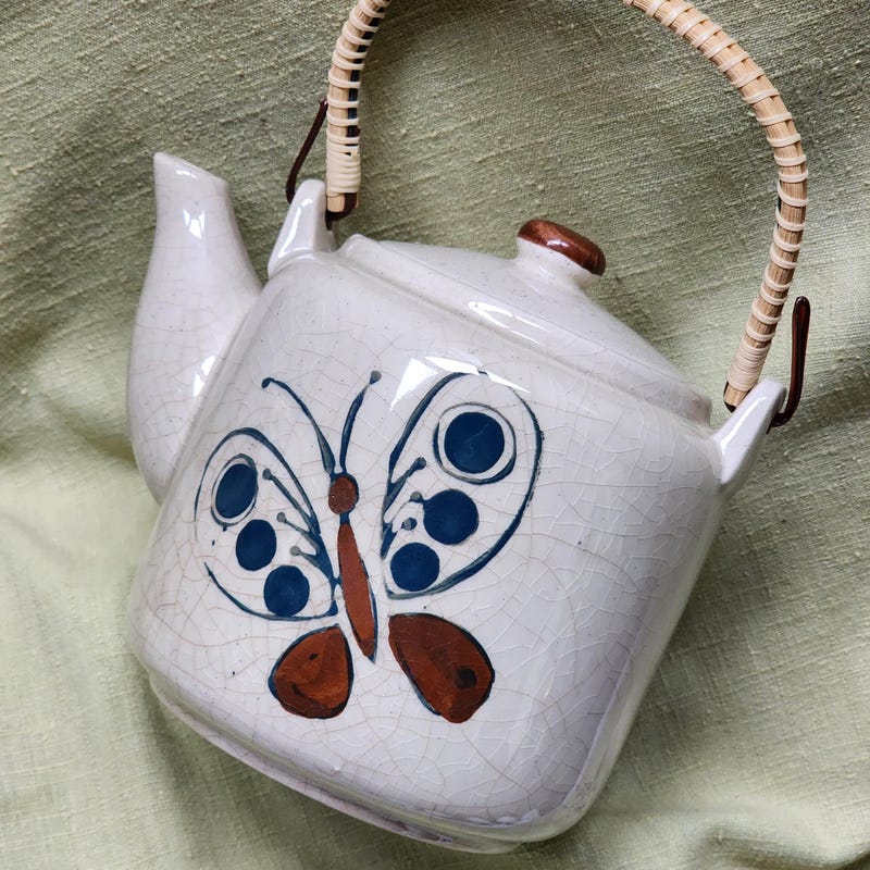 Japanese Butterfly Teapot - Etsy