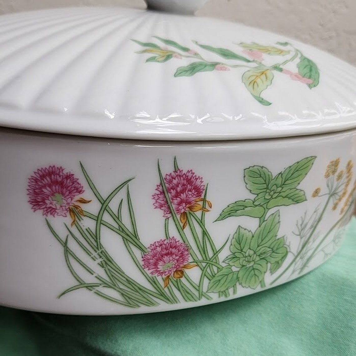 Vintage Shafford Japanese Porcelain Casserole Dish With Lid: Spring ...