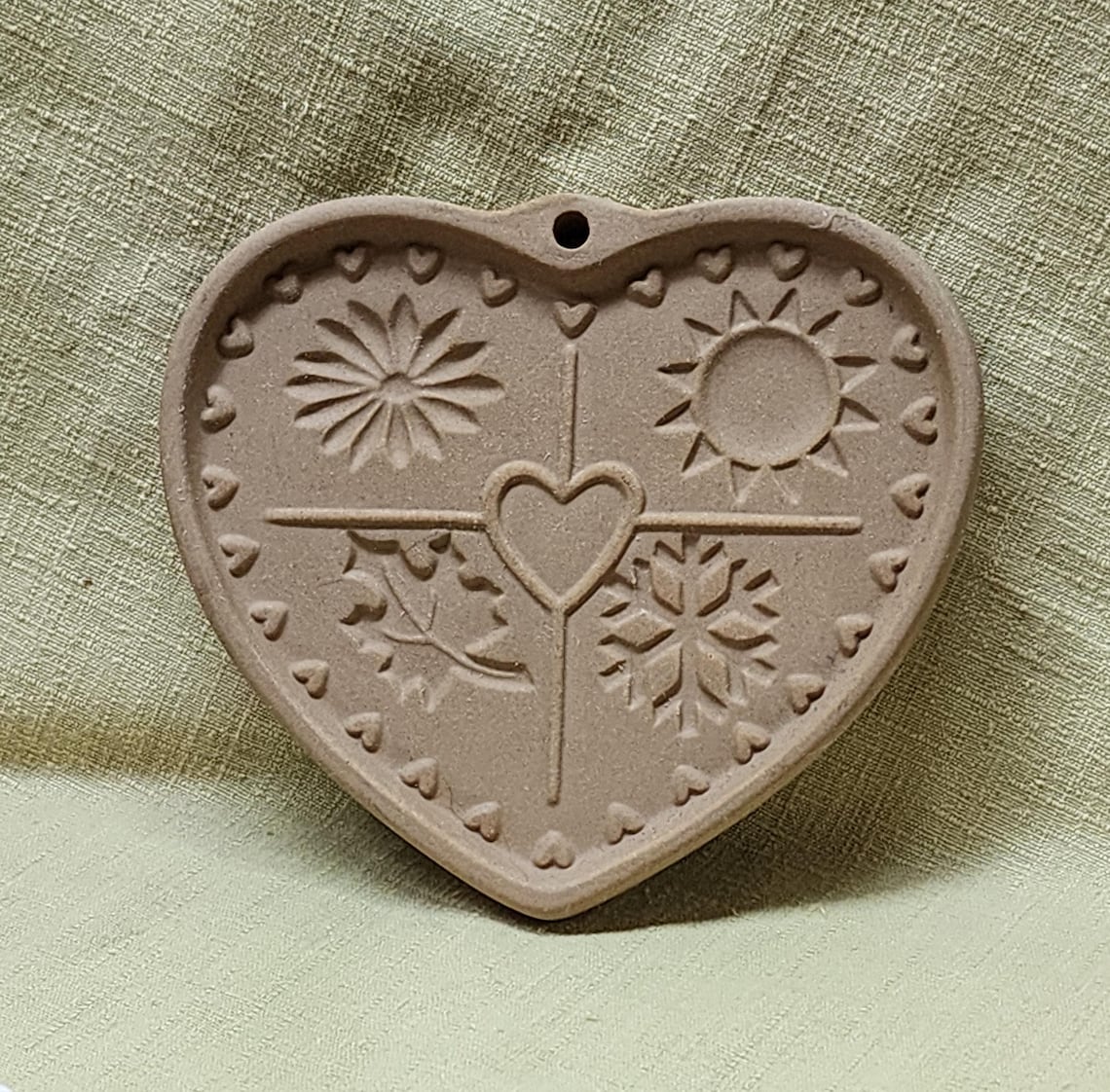 Vintage Pampered Chef Seasons of the Heart Ceramic Cookie Press ...