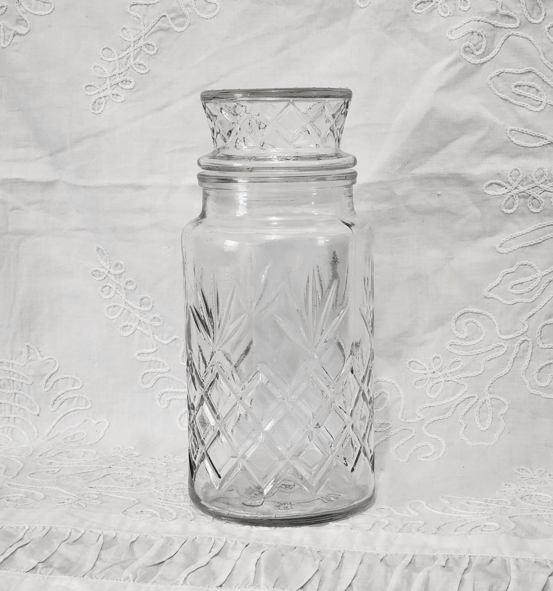 Vintage 1984 Planters Mr. Peanut Glass Jar With Lid, Anchor Hocking ...