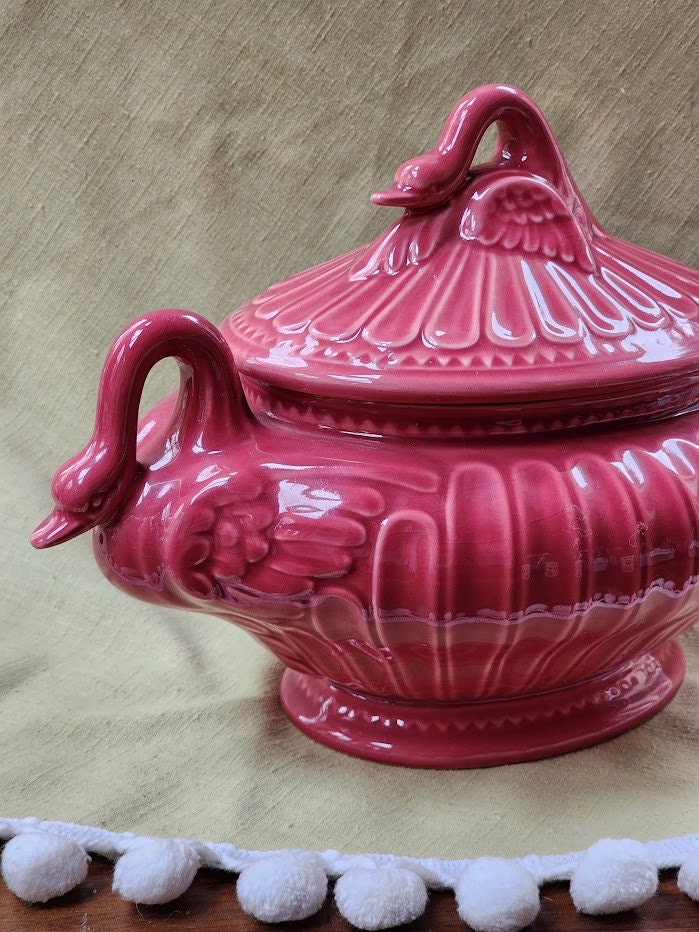 Vintage Porta Portugal Swan Tureen Lidded Soup Serving Bowl With ...