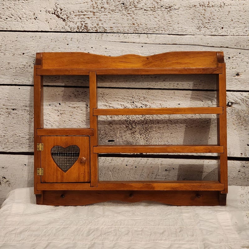 Wood Heart Shelf - Etsy