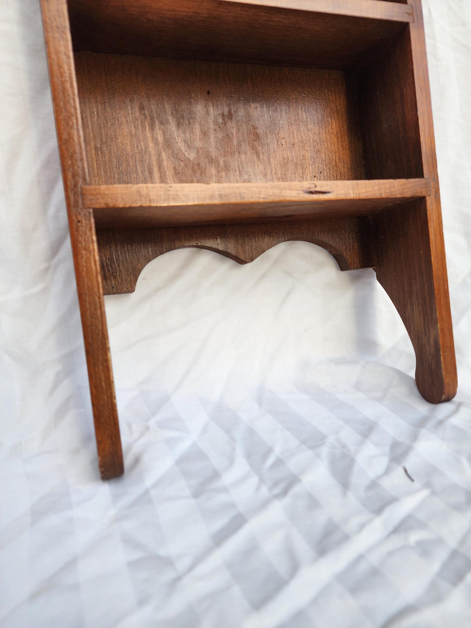 Vintage Handmade Wood Shelf, Three Tier Wall Hanging Shlef, Heart ...