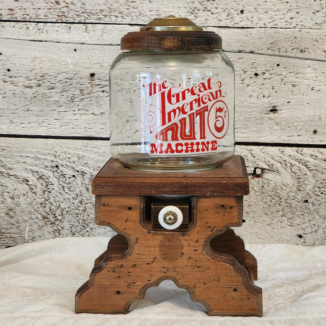 Vintage Great American Nut Machine: Wood and Glass Dispenser - Etsy