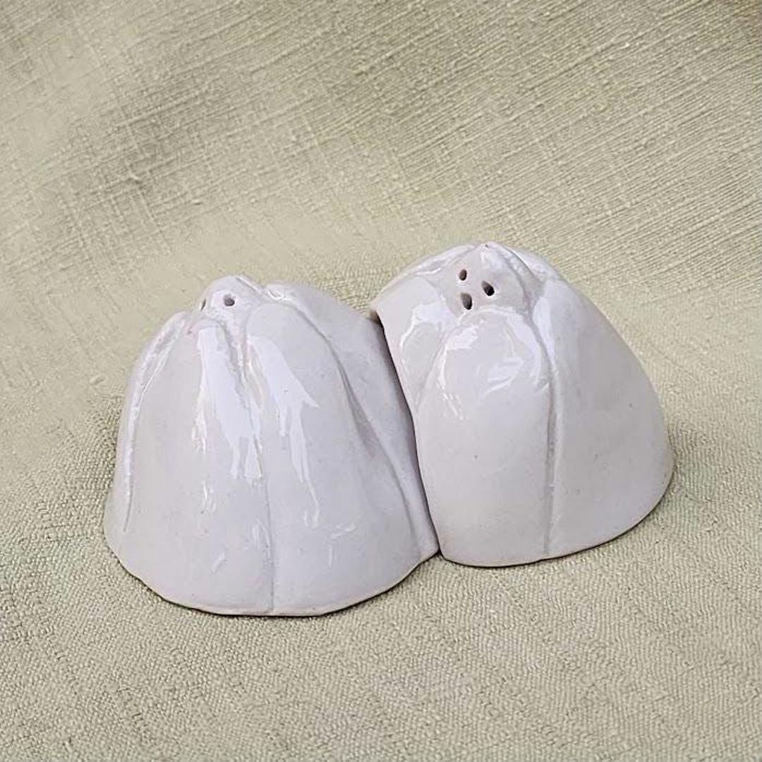 Ceramic Barnacle Salt & Pepper Shakers Nesting Set Handmade Nautical ...
