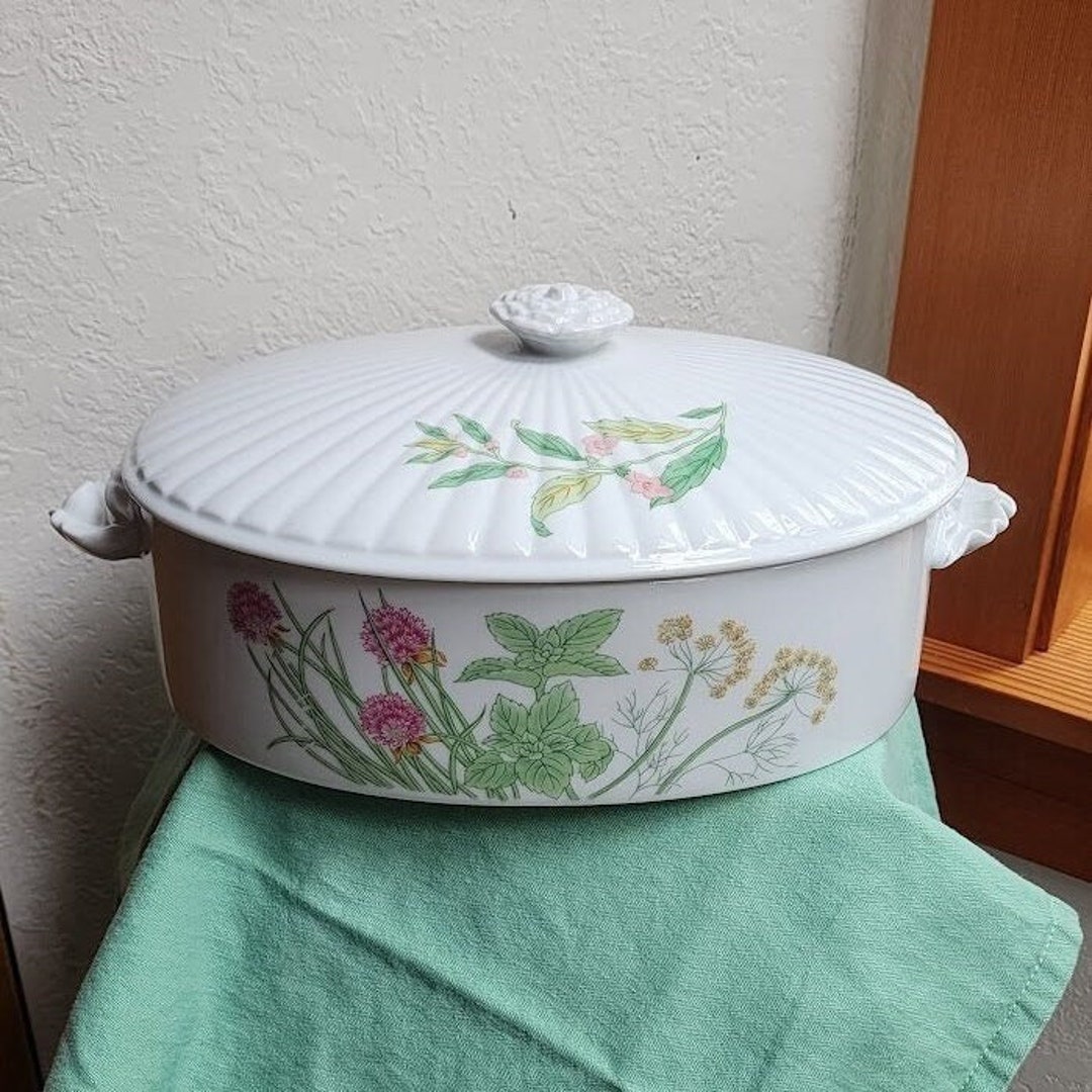Vintage Shafford Japanese Porcelain Casserole Dish With Lid: Spring ...