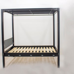 Bondage Bed: Black Steel Kinky Fetish Furniture (queen/king) - Etsy