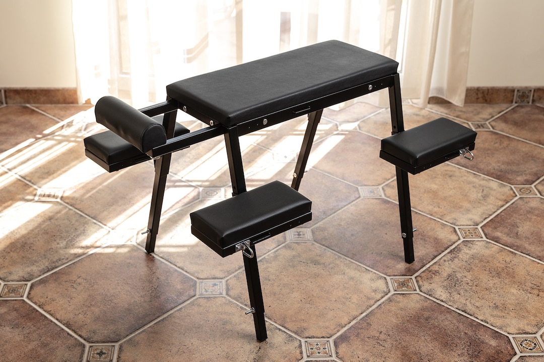 PADDED BDSM BENCH With Bondage Restraints. Bdsm Bed, Dungeon Chair for ...